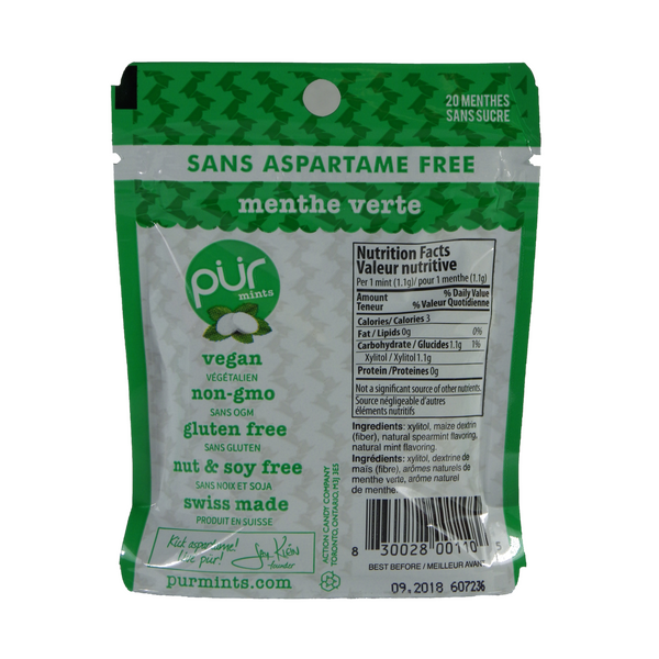 Pur - Mints - Sugar free mints in multi-serving resealable pouches ...